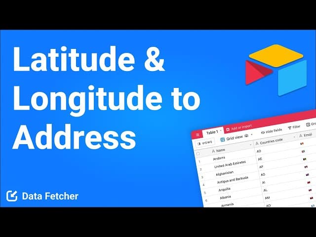 Convert Latitude & Longitude to Address in Airtable using Google Maps API